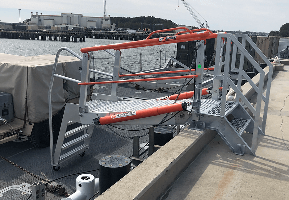 MarinaStep SAS Gangway From Dock To Barge - SafeRack