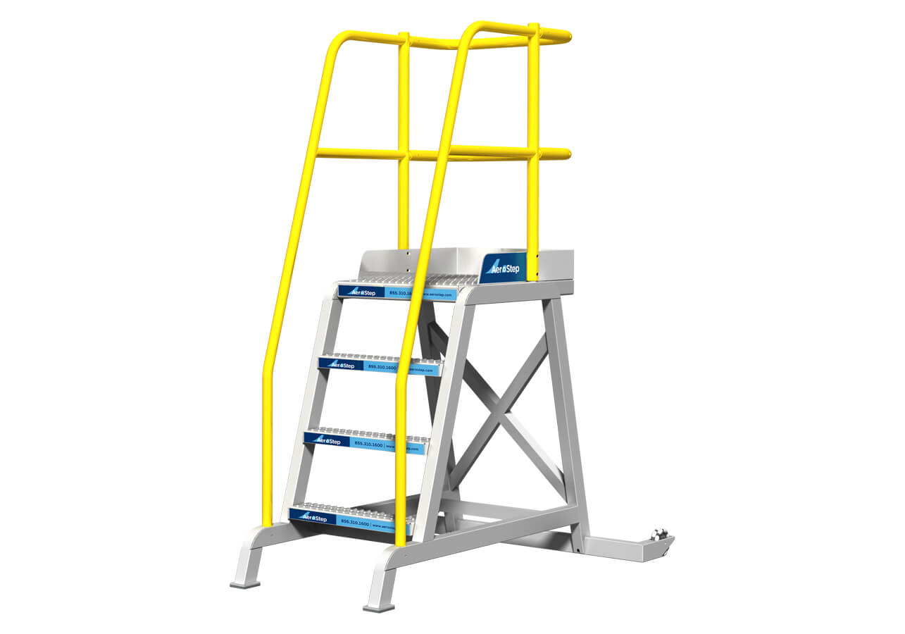 Ground Support Rolling Platform-tr-series-left-view - SafeRack