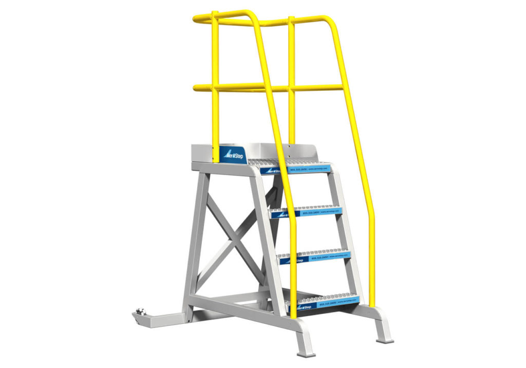 Ground Support Rolling Platform-tr-series-right-view - SafeRack